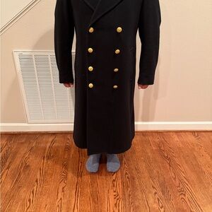 Jackets & Coats | Us Naval Officer Blue Doublebreasted Bridge Coat With ...